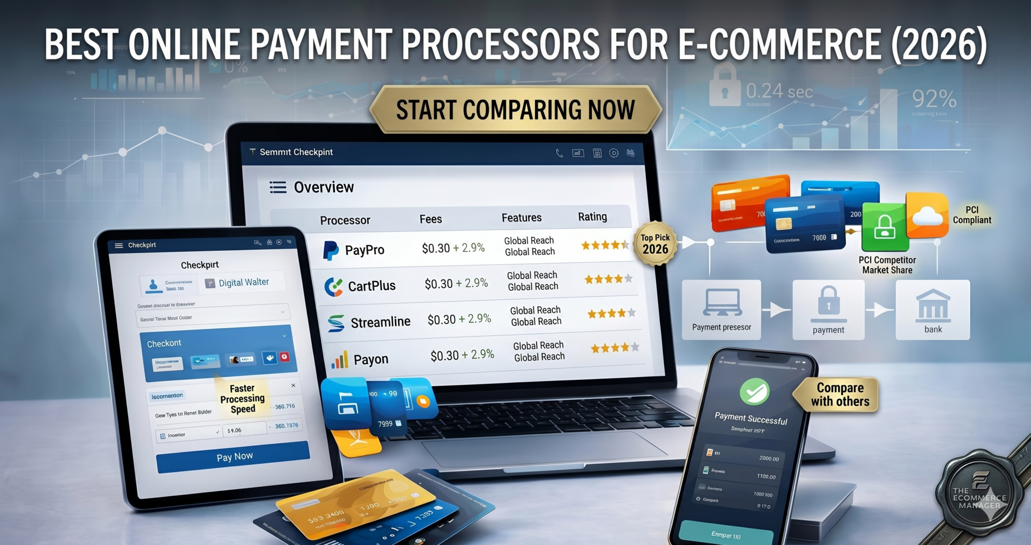 Best Online Payment Processors for E‑commerce (2026) - eCommerce Manager